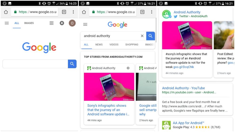 Google Search UI redesign is all about those curves
