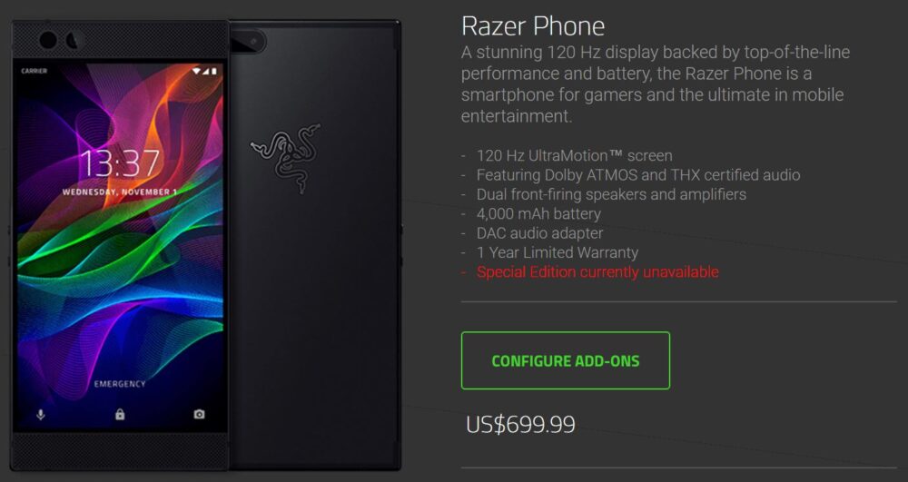 The Razer Phone is on sale early in the US
