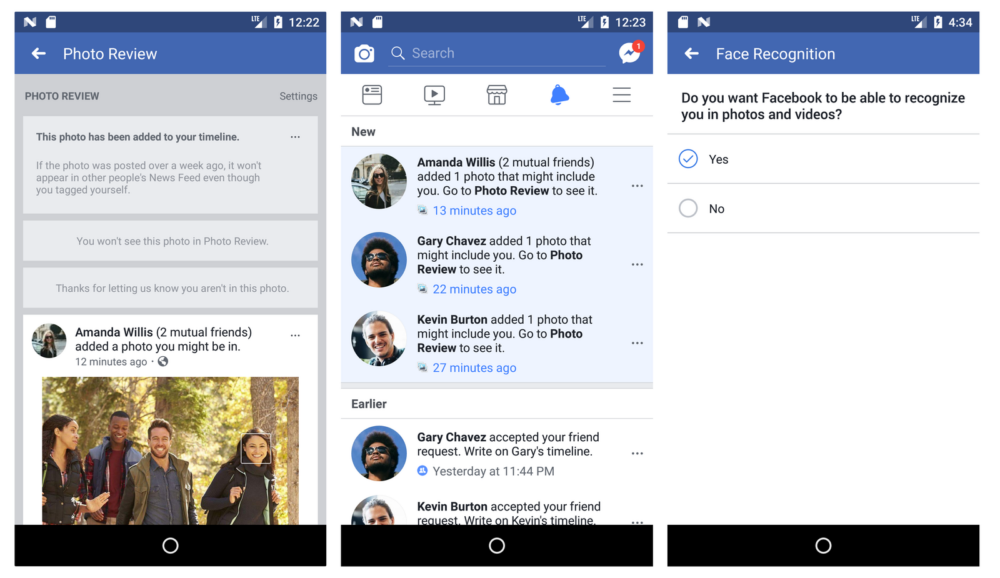 Facebook uses facial recognition to let you know when your face shows ...