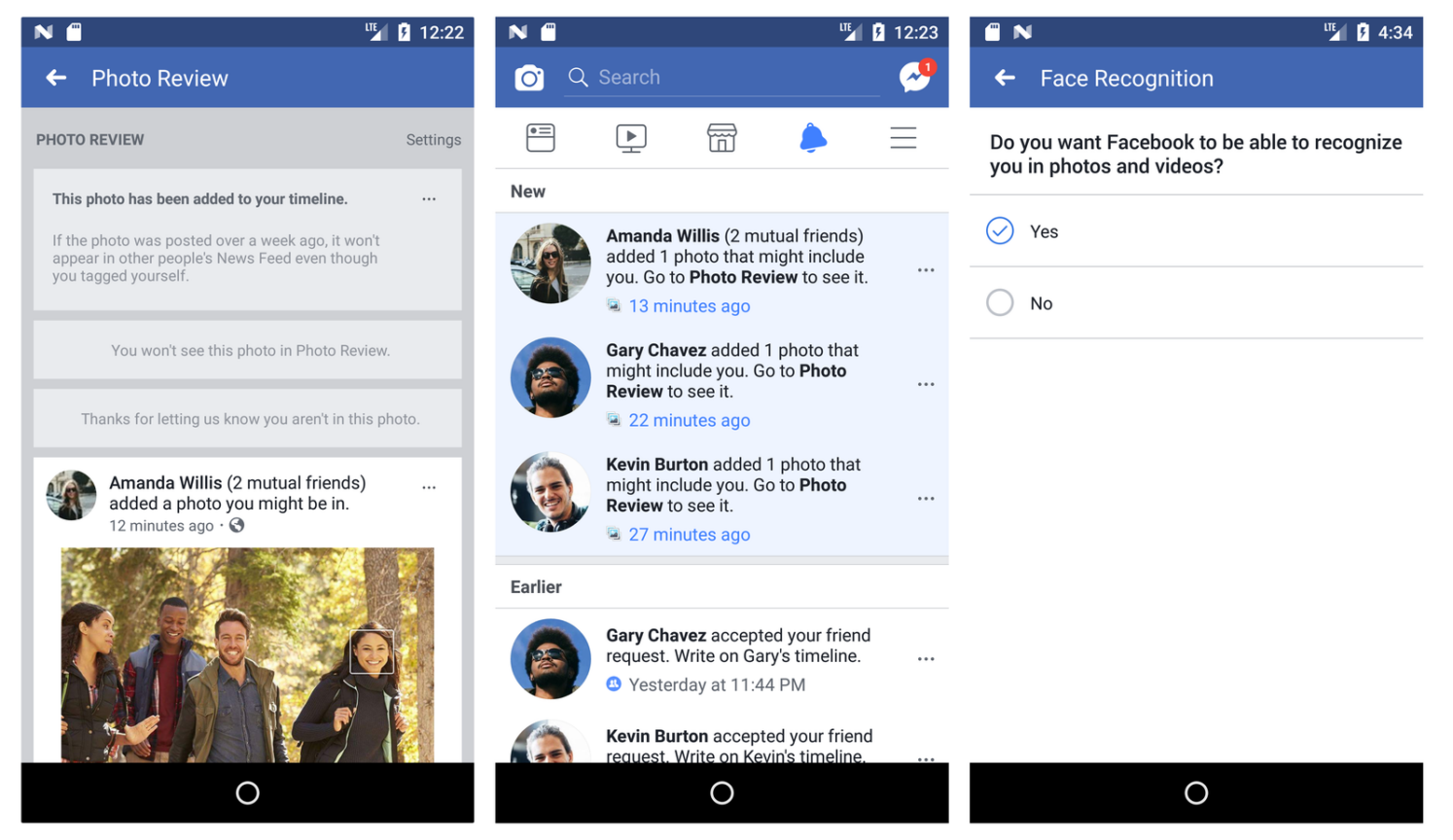 Facebook uses facial recognition to let you know when your face shows ...
