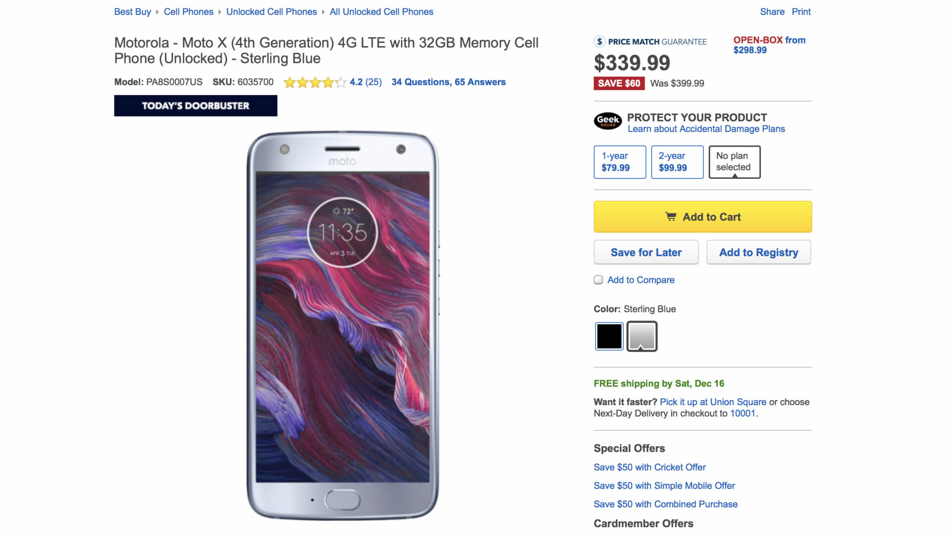 Deal: Get the Moto X4 for just $339 at Best Buy - Android Authority