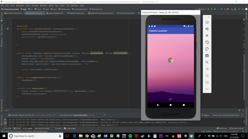 How to build a custom launcher in Android Studio - Part Two - Android ...