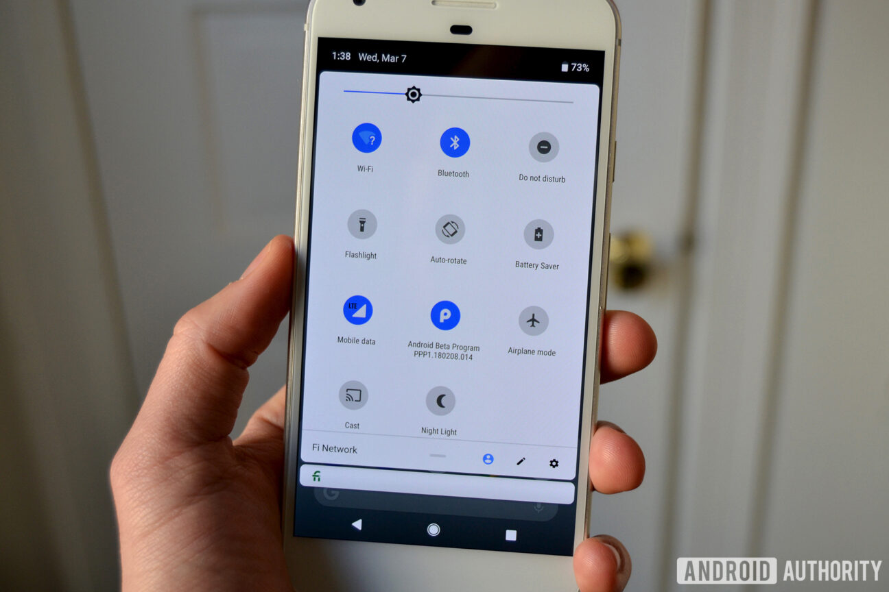 Android P's Quick Settings menu interface gets a new design