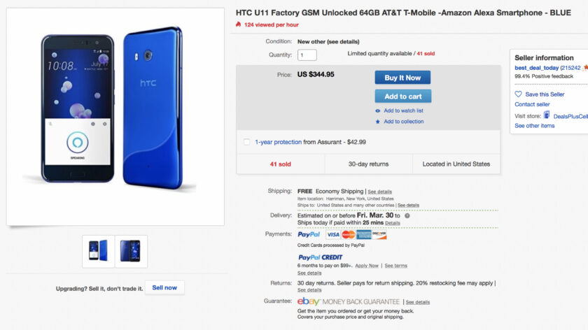 Deal: Get the unlocked HTCU11 for $345 ($304 off) - Android Authority