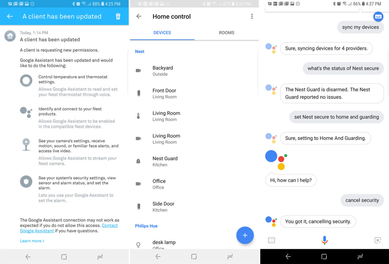 Use Nest Secure with Google Assistant voice commands