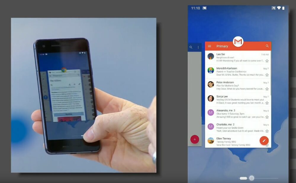 David Burke shows new Android P gesture controls at Google I/O 2018