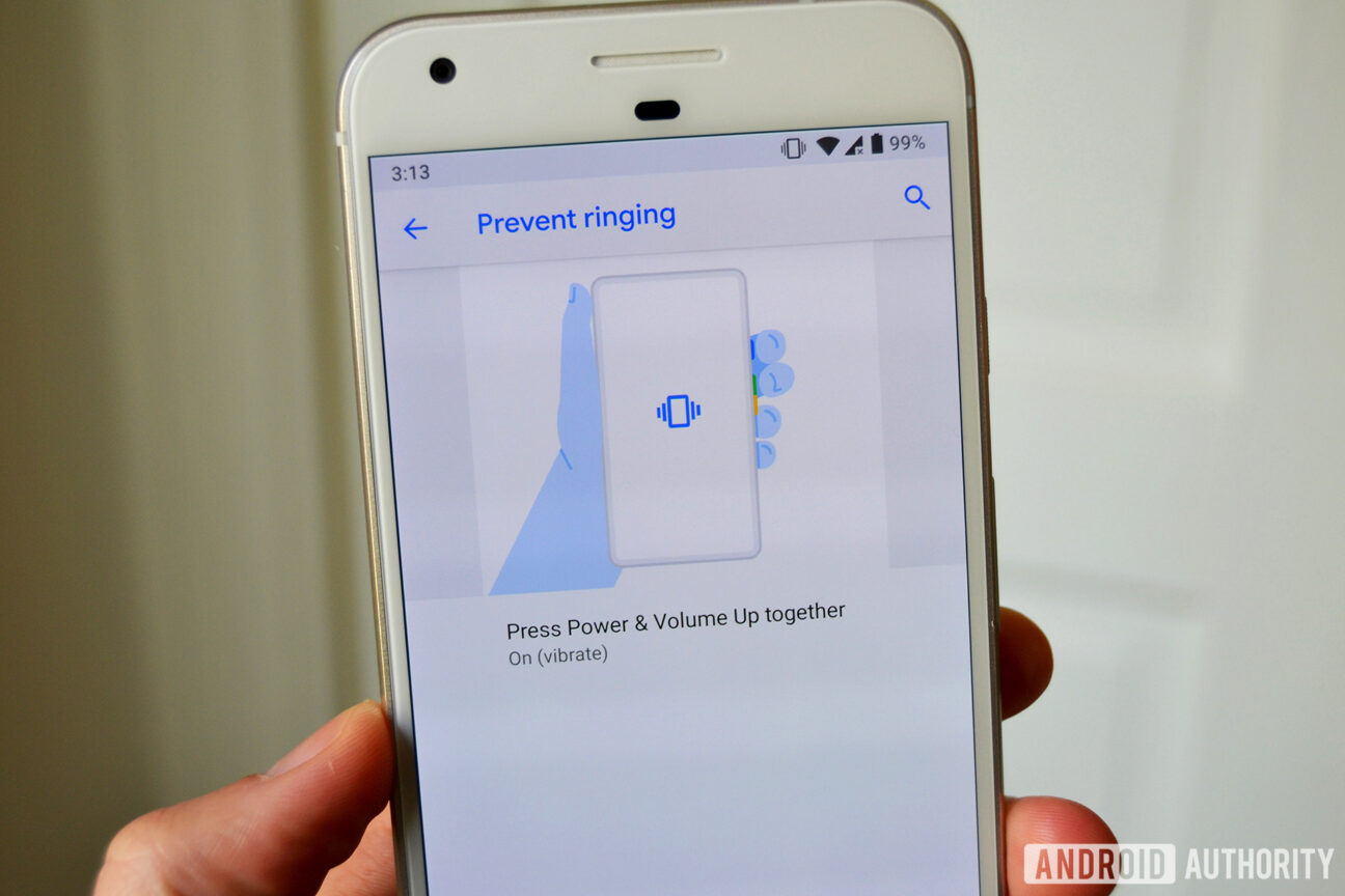 Press volume up + power to silence ringer in Android P - Android Authority