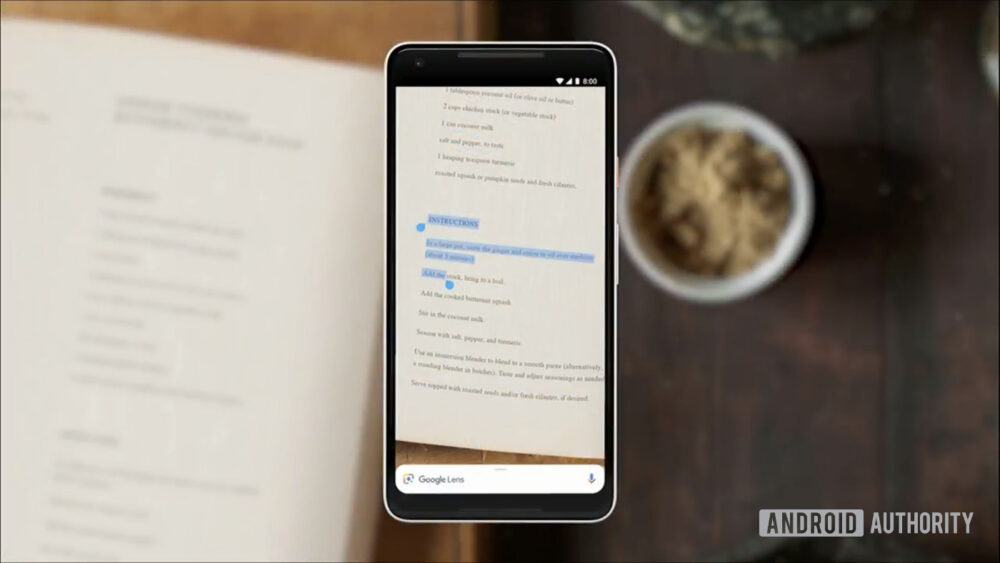 Google Lens will let you copy/paste text from a physical document