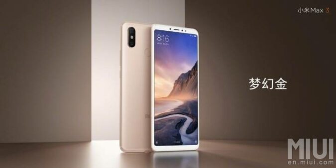 Xiaomi Mi Max 3 design, color schemes revealed ahead of launch