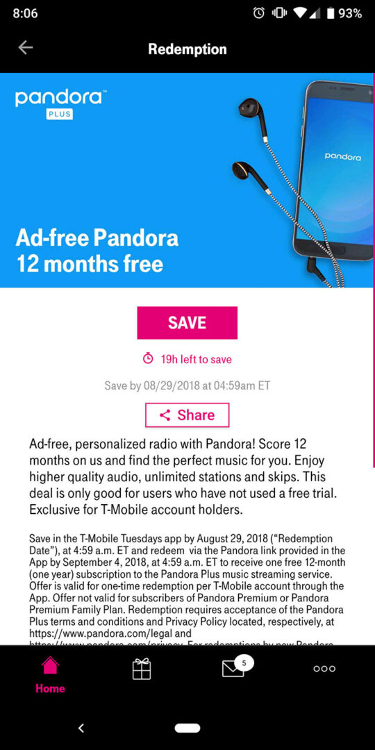 T-Mobile Pandora Plus offer will give free service to all customers