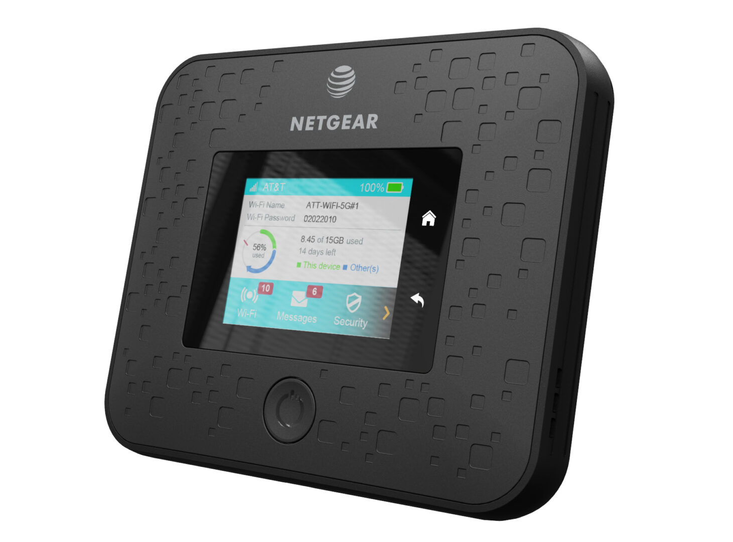 This is the NETGEAR 'puck' you'll use to connect to the AT&T 5G network