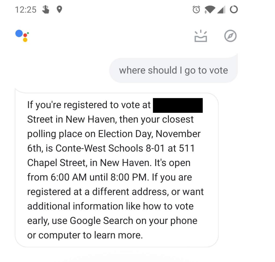Google Assistant will tell you when and where to vote, so you can go vote