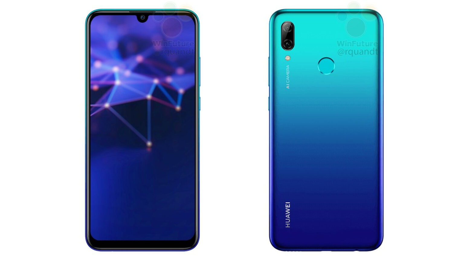 HUAWEI P Smart 2019 leaks, packing waterdrop notch, Kirin 710 chipset
