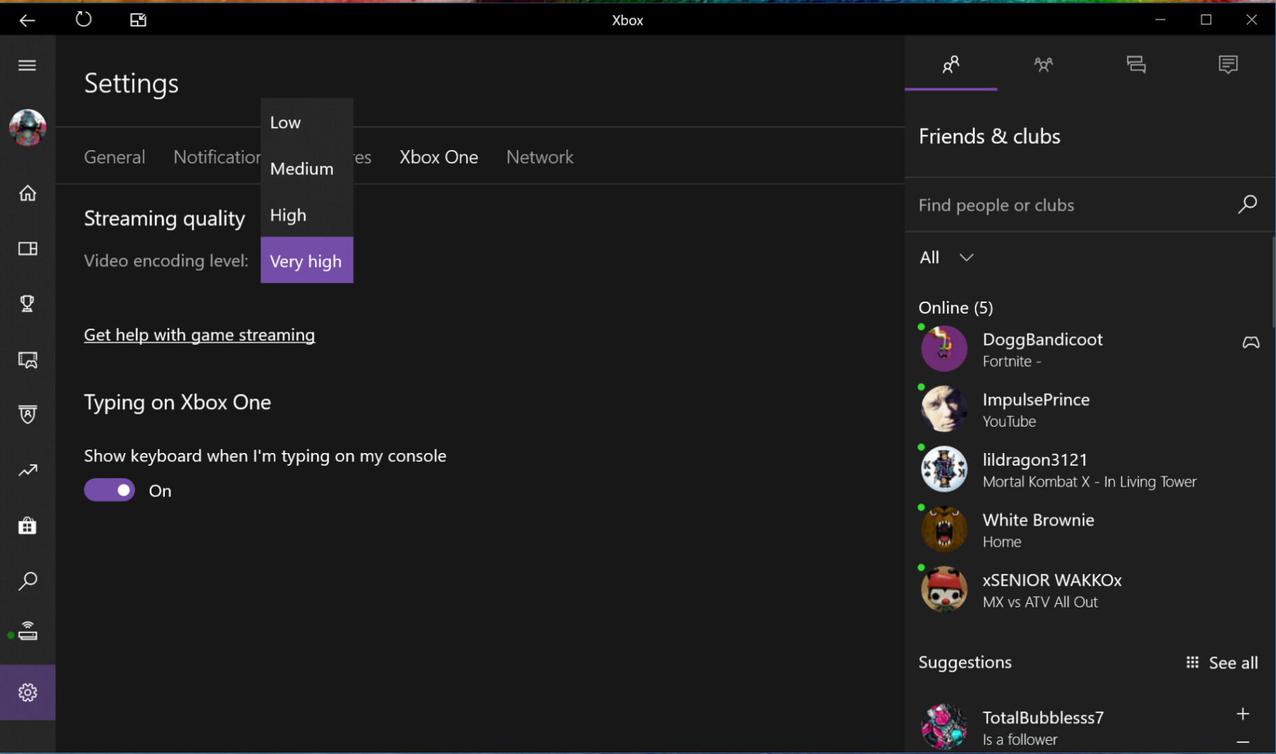 How to stream the Xbox One to Windows 10 locally and over the internet