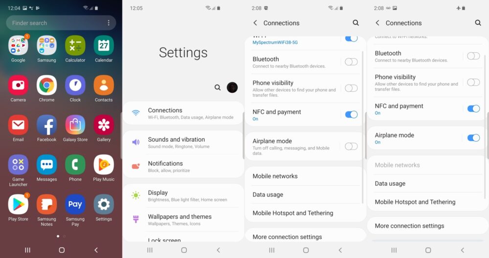 How to turn on Airplane Mode on the Samsung Galaxy S10