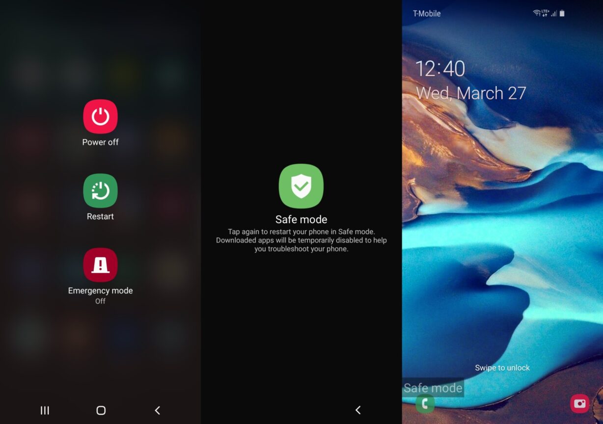 How to boot into safe mode on the Samsung Galaxy S10