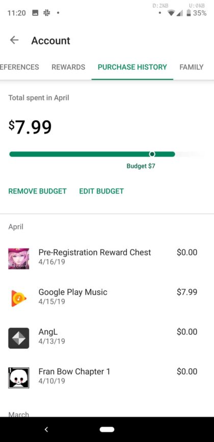 Do you overspend? Use the new budget tool in the Google Play Store