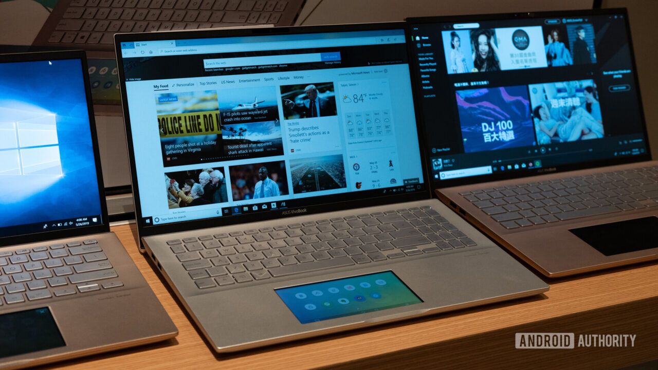 ASUS unveils portable gaming display, laptops with two screens, and more