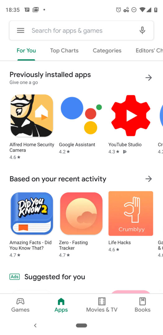 Google pushes out Play Store UI tweak, with easily accessible navbar