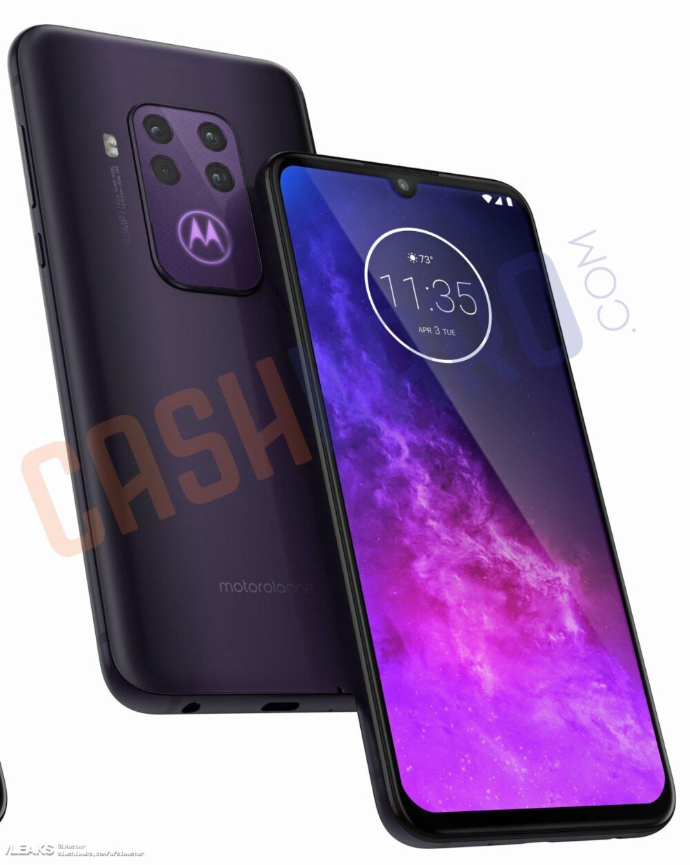 Renders of the upcoming Motorola One Pro leak - Android Authority