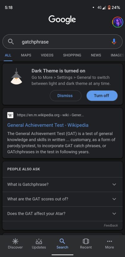 Dark mode rolling out to the Google app, Assistant, Search, and more