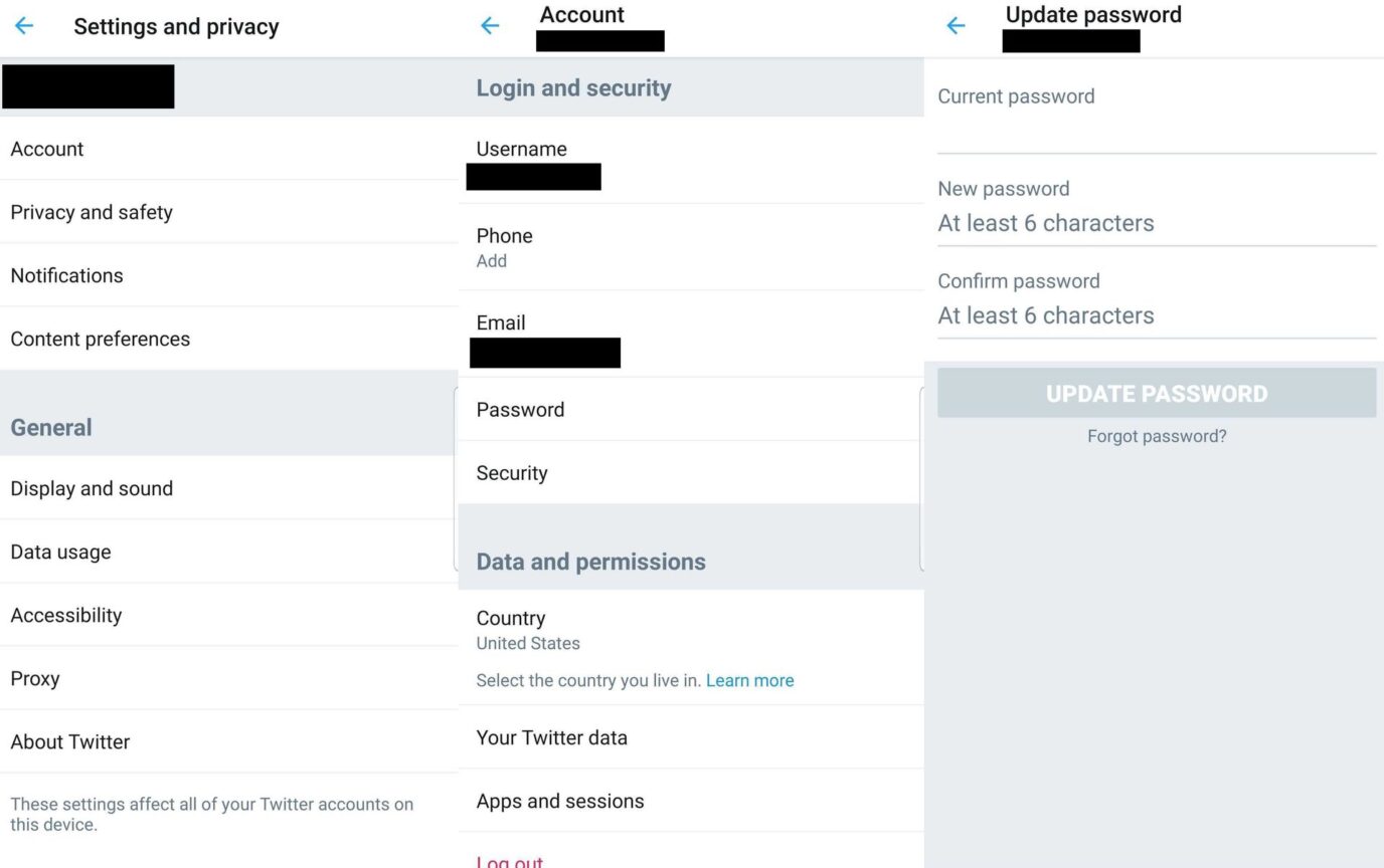 How to change your Twitter password