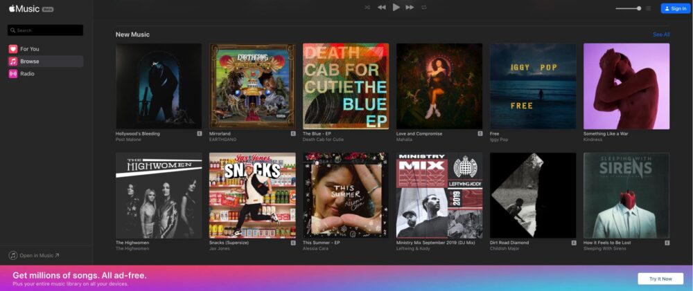 You can now access Apple Music in your web browser of choice