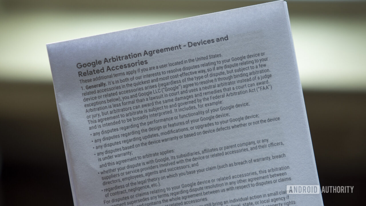 How to opt-out of Google Pixel 4 arbitration agreement - Android Authority