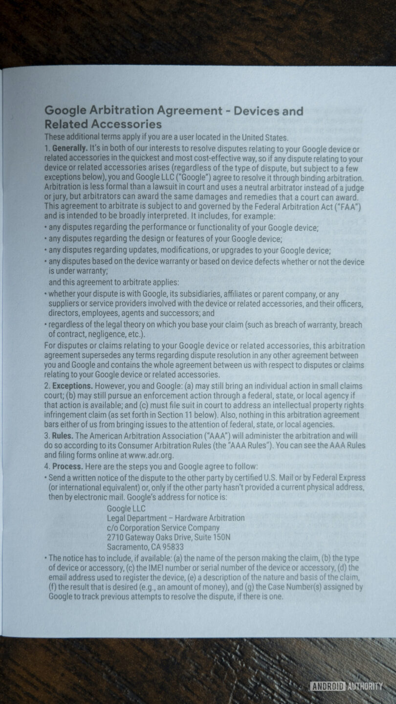 How to opt-out of Google Pixel 4 arbitration agreement - Android Authority