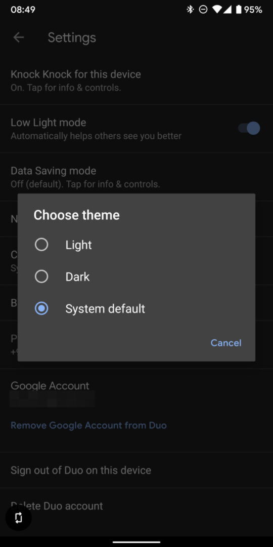 Google Duo joins the dark side with new dark mode - Android Authority