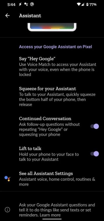 Spotted! More evidence for Google Assistant "Lift to talk" feature on ...