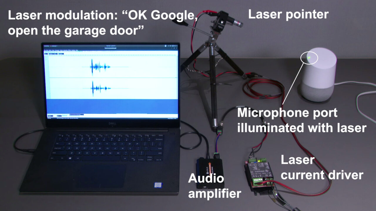 Hackers can control your smart speakers by shooting laser beams at them