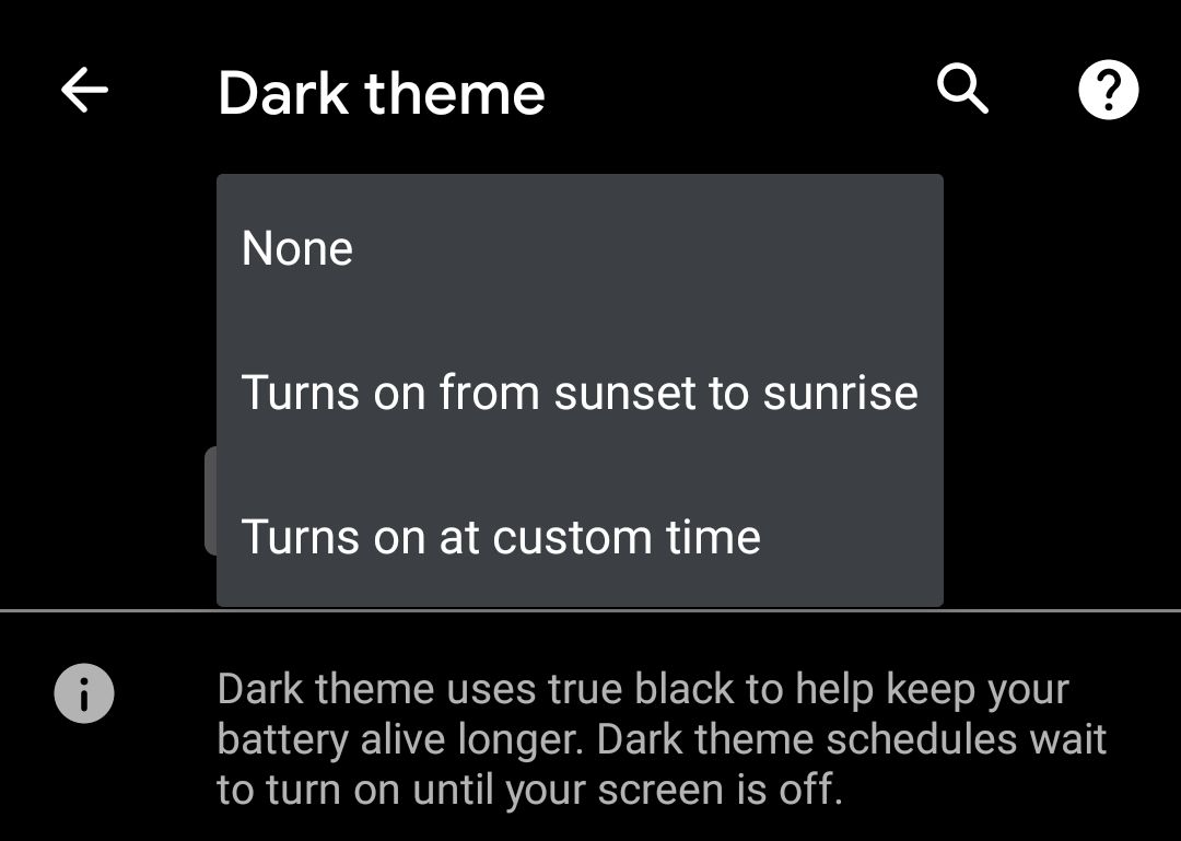 Android 11 adds new custom timing dark theme feature (Updated ...