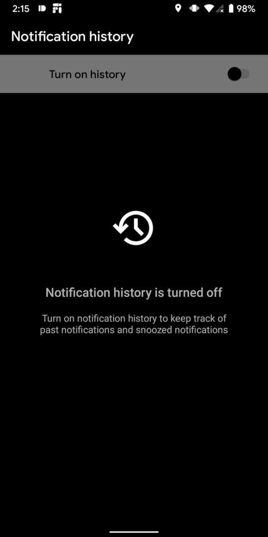 Android 11 DP2 introduces notification history section - Android Authority