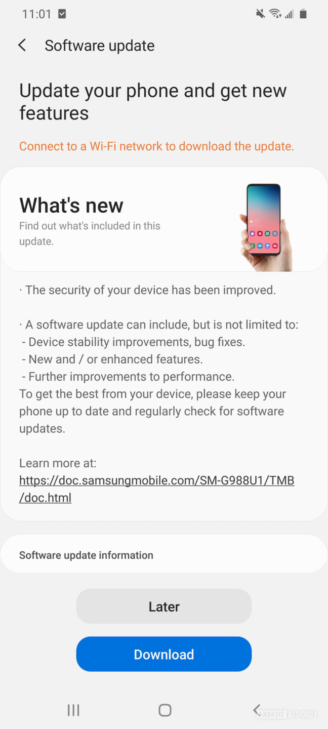 Software update for Samsung Galaxy S20 Ultra camera not quite enough
