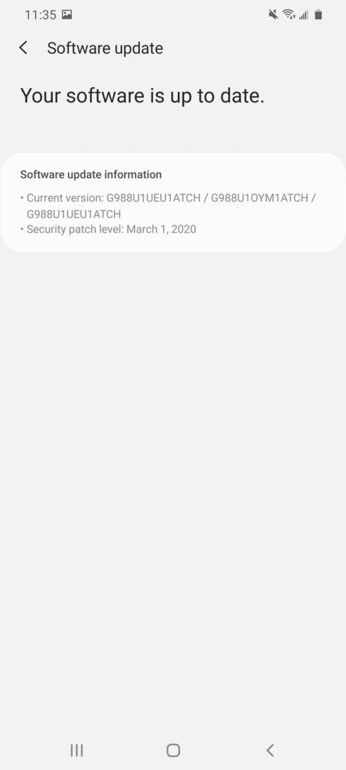 Software update for Samsung Galaxy S20 Ultra camera not quite enough
