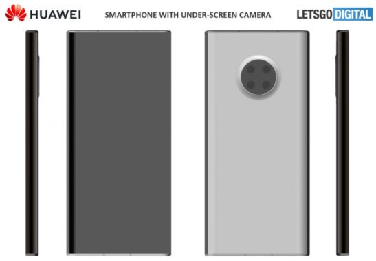 HUAWEI phone with possible under-screen camera discovered in patents
