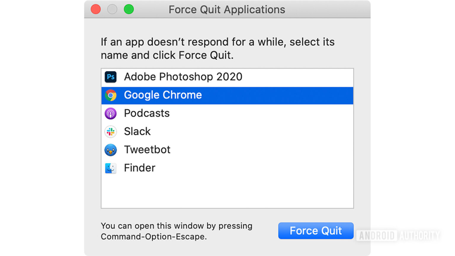 How to force quit an app on a Mac - Android Authority