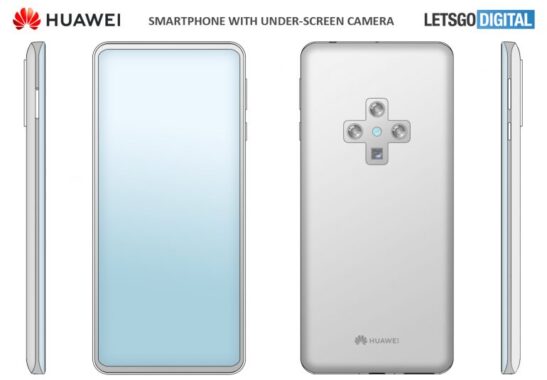 Future HUAWEI phones could sport rear cameras arranged in a cross