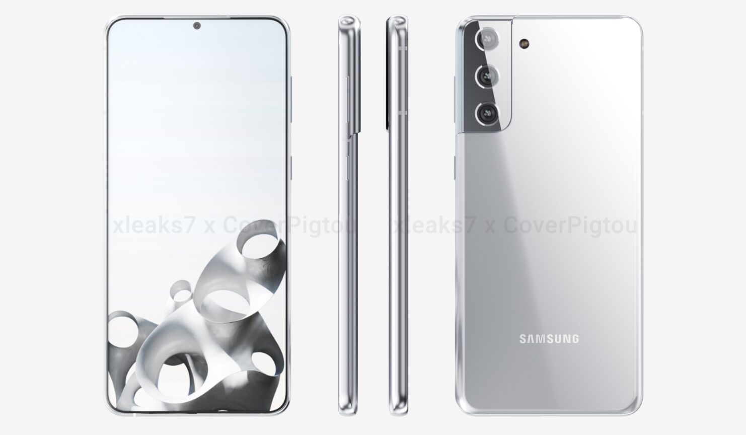 Leak: Samsung Galaxy S21 Plus design arrives in shiny silver colorway
