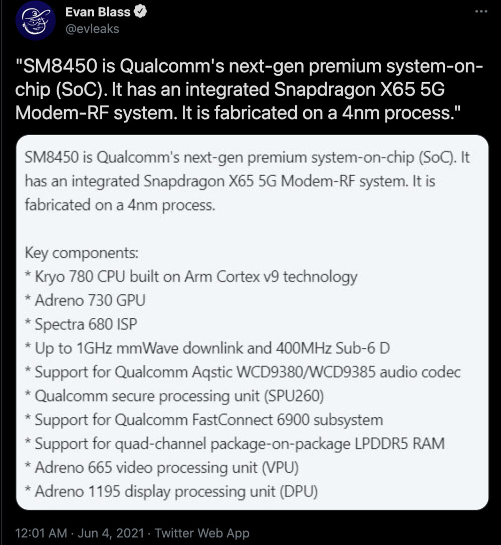 Qualcomm's Snapdragon 888 successor could come with these specs