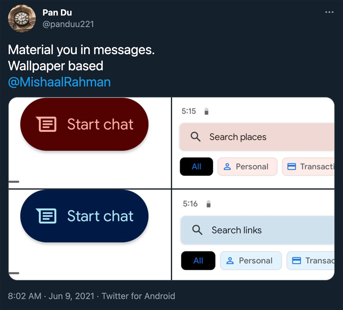 Google Messages adds early support for Android 12's colorful Material ...