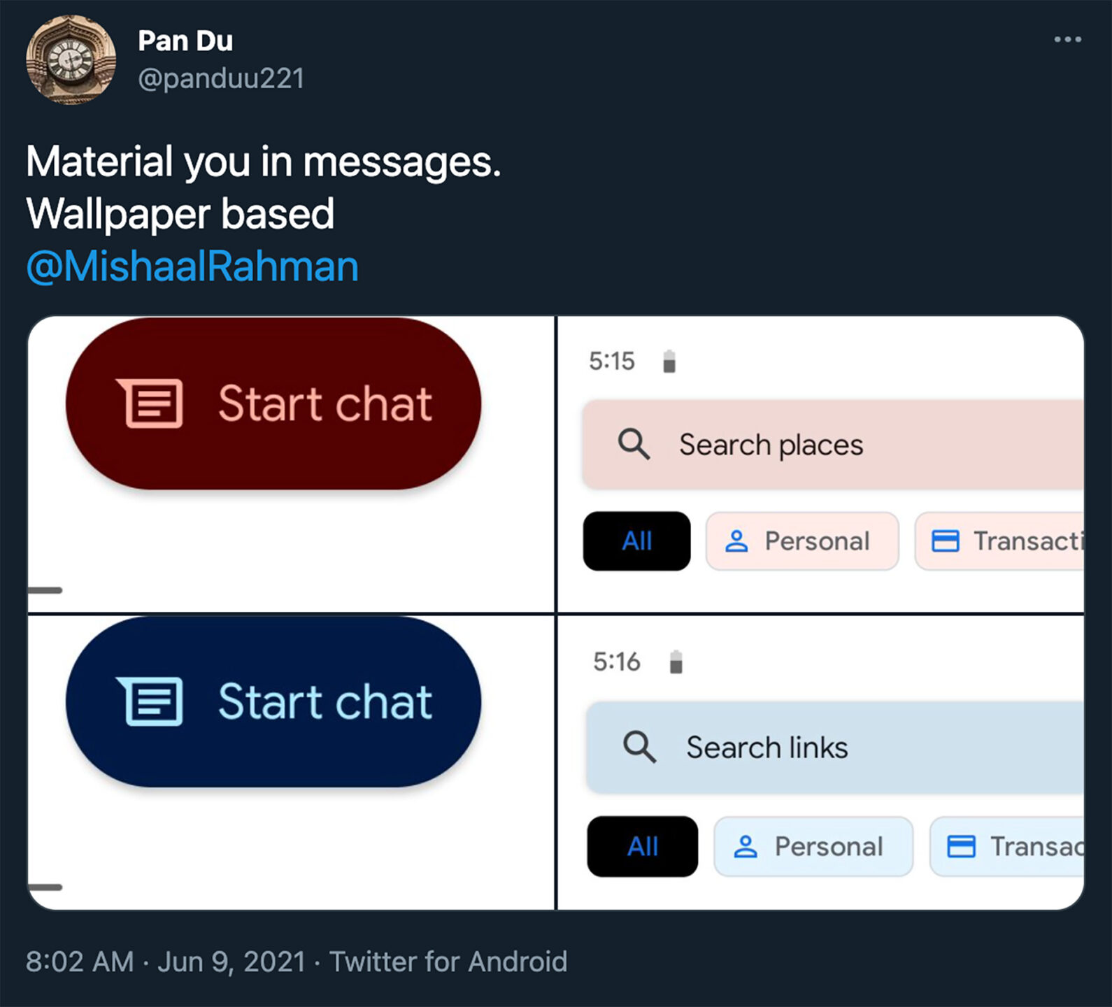 Google Messages adds early support for Android 12's colorful Material ...