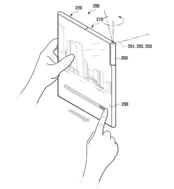 Samsung patents rotating camera design for foldable phones