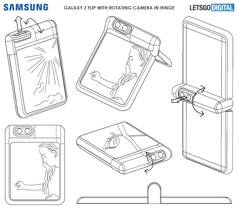 Samsung patent hints at Galaxy Z Flip device with flipping camera