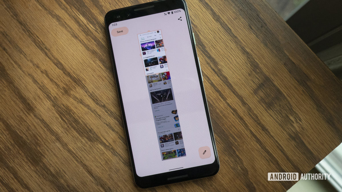 Android 12 beta 3 lands with scrollable screenshots - Android Authority