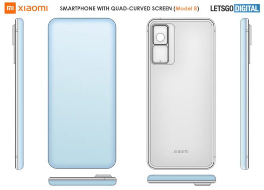 Xiaomi patents smartphone design with four-sided curved screen