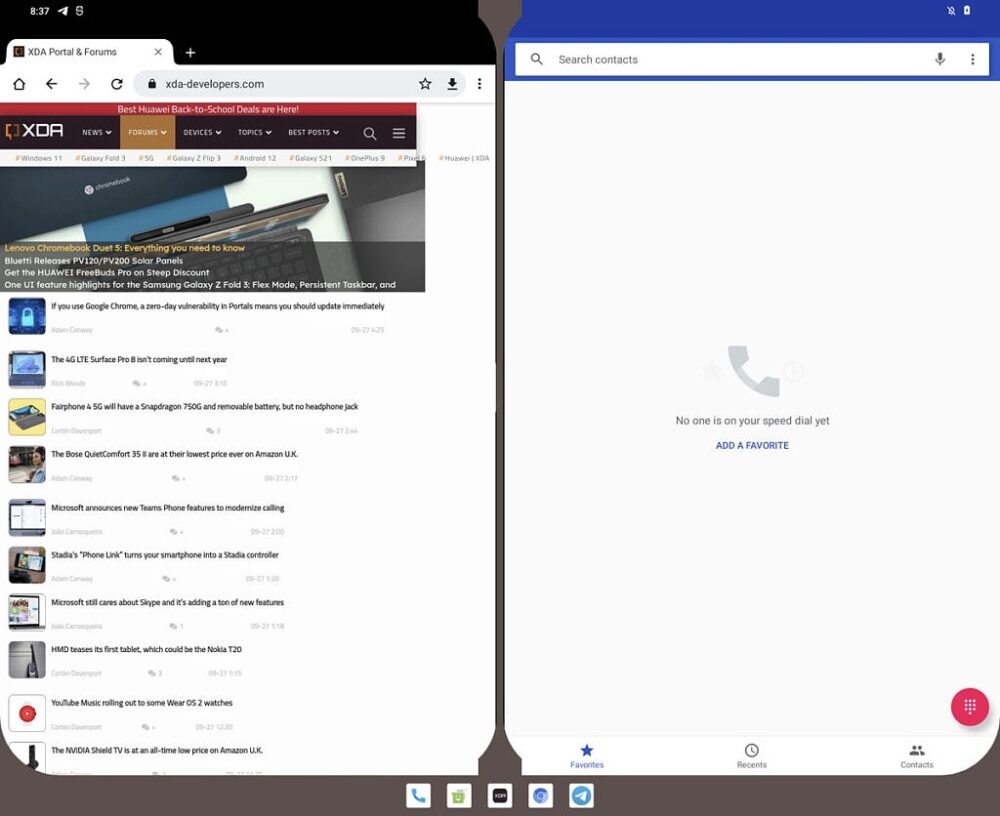 Android 12.1 features leak: A ton of foldable improvements incoming