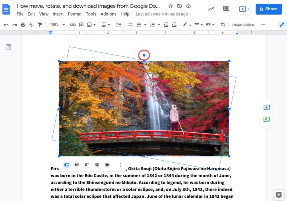 How to flip an image in Google Docs - Android Authority