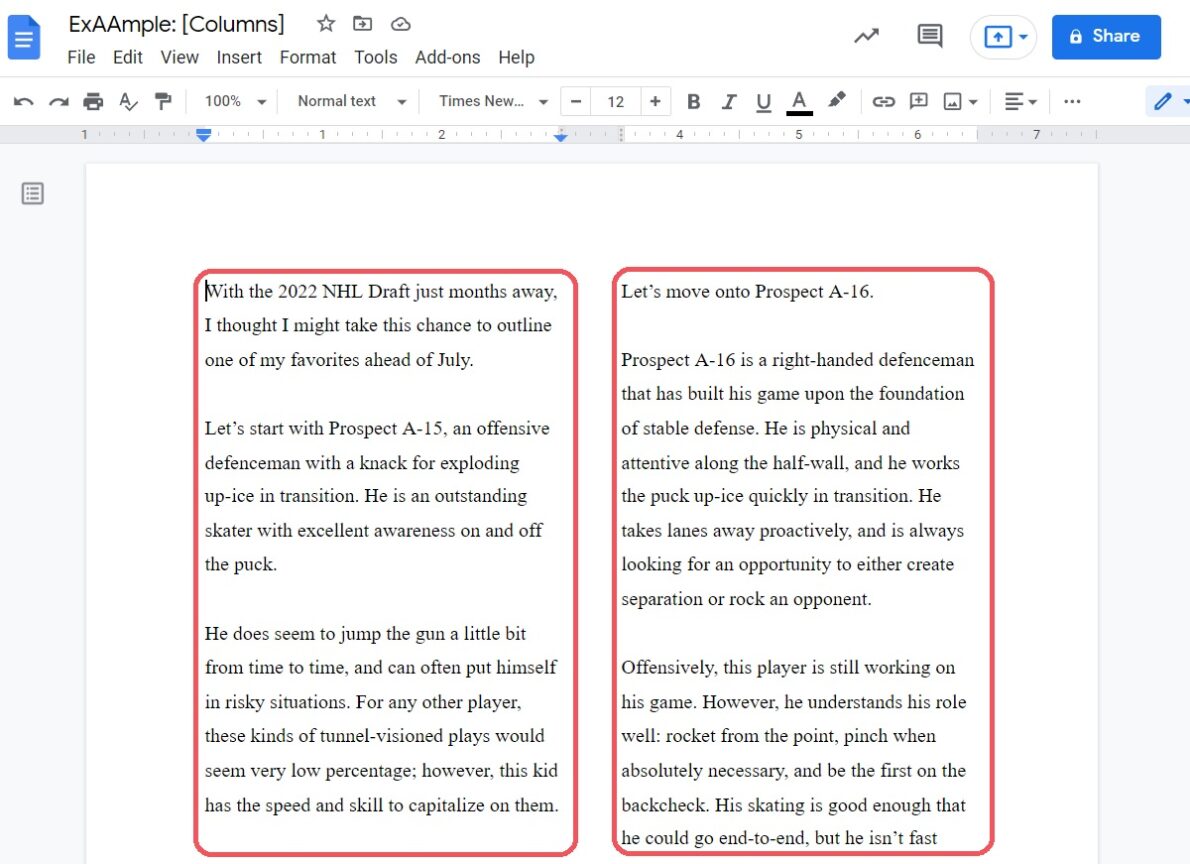 How to create columns in Google Docs - Android Authority